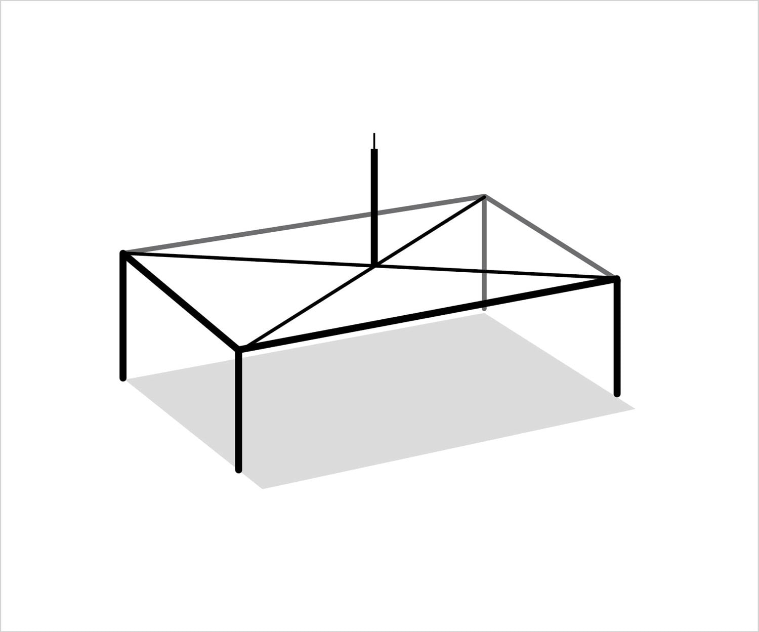 TentandTable 10' x 20' High Peak Outdoor Party Canopy Tent FRAME ONLY ...