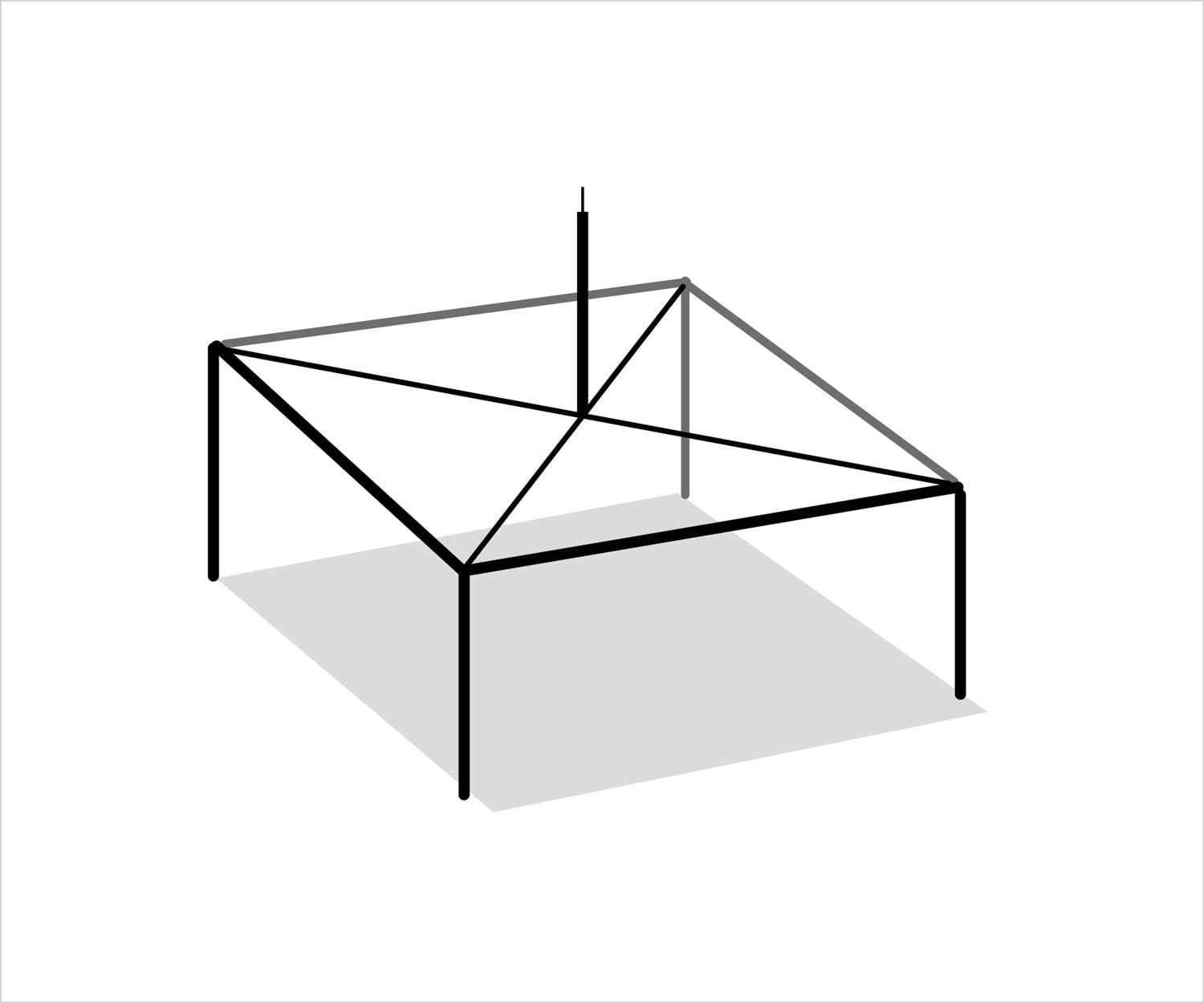 TentandTable 20' x 20' High Peak Outdoor Party Canopy Tent FRAME ONLY ...