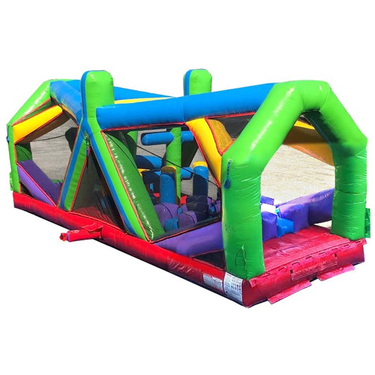 TentandTable 30' Commercial Inflatable Obstacle Course, Retro Radical ...