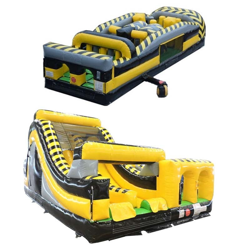 TentandTable 59' Commercial Inflatable Obstacle Course, Venom 2 Piece ...