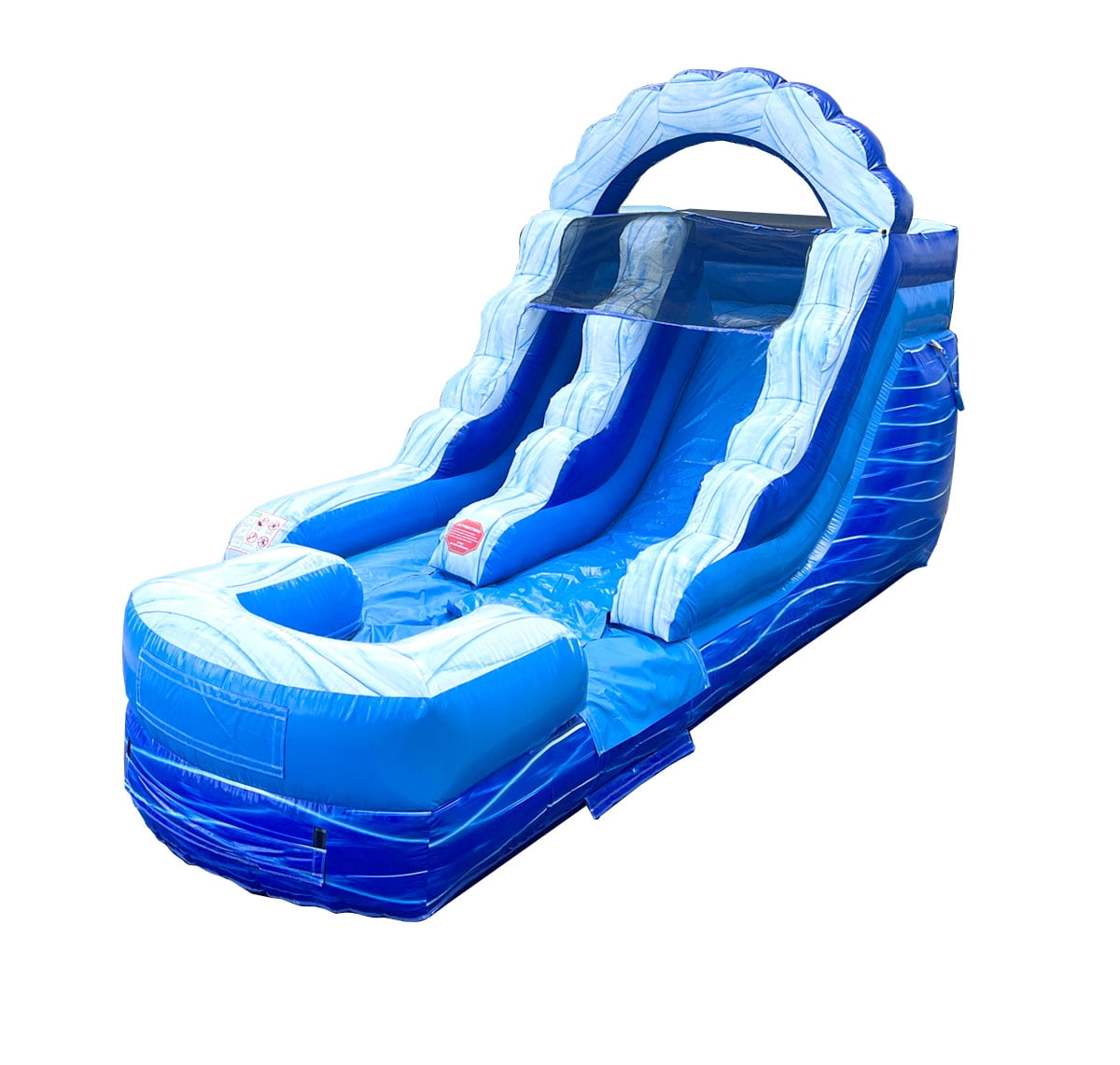 TentandTable Commercial Inflatable Water Slide, Blue Marble with Blower ...