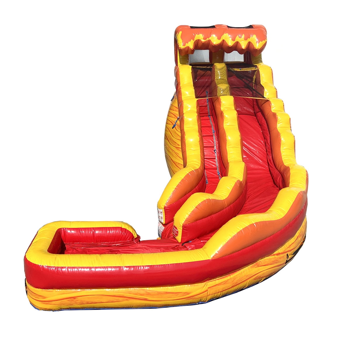 TentandTable Commercial Inflatable Water Slide, Lava Marble Wave Curved ...