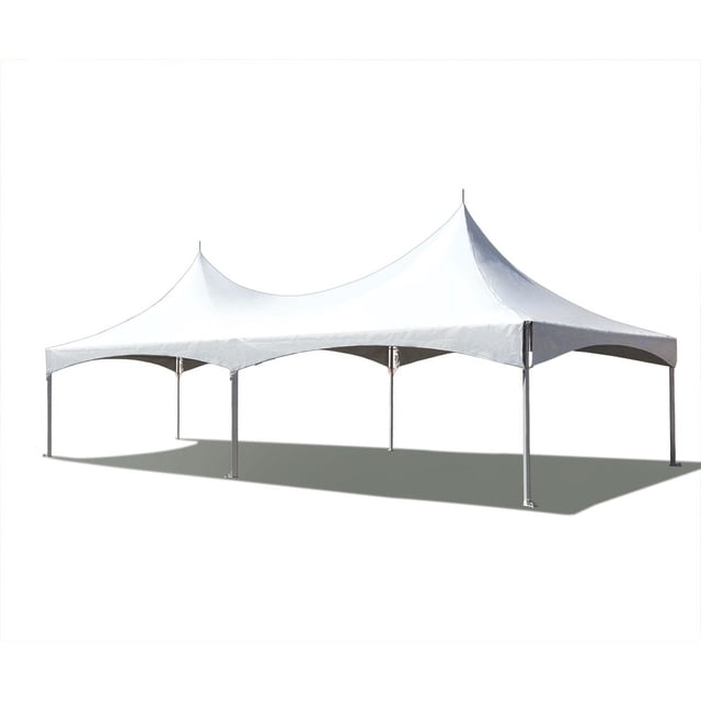 TentandTable High Peak Frame Outdoor Canopy Tent, White Twin Tube 20 ft ...