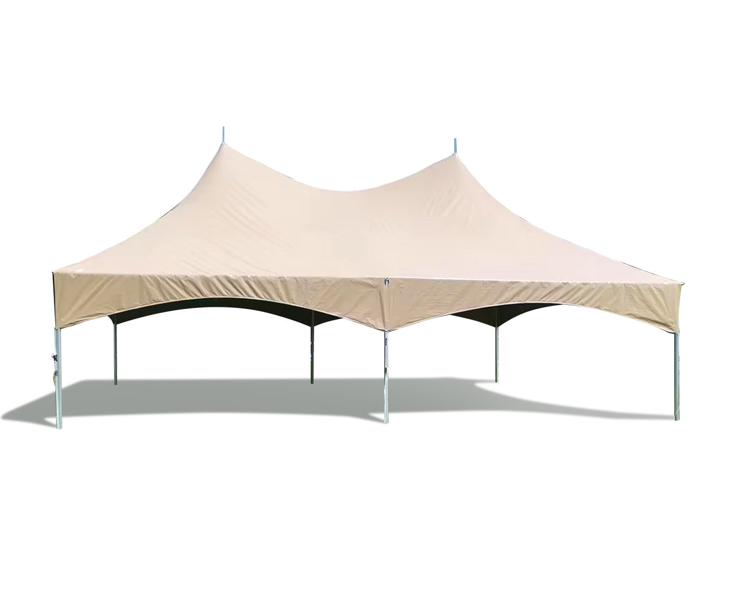 TentandTable Outdoor Wedding Canopy High Peak Frame Party Tent, Beige ...