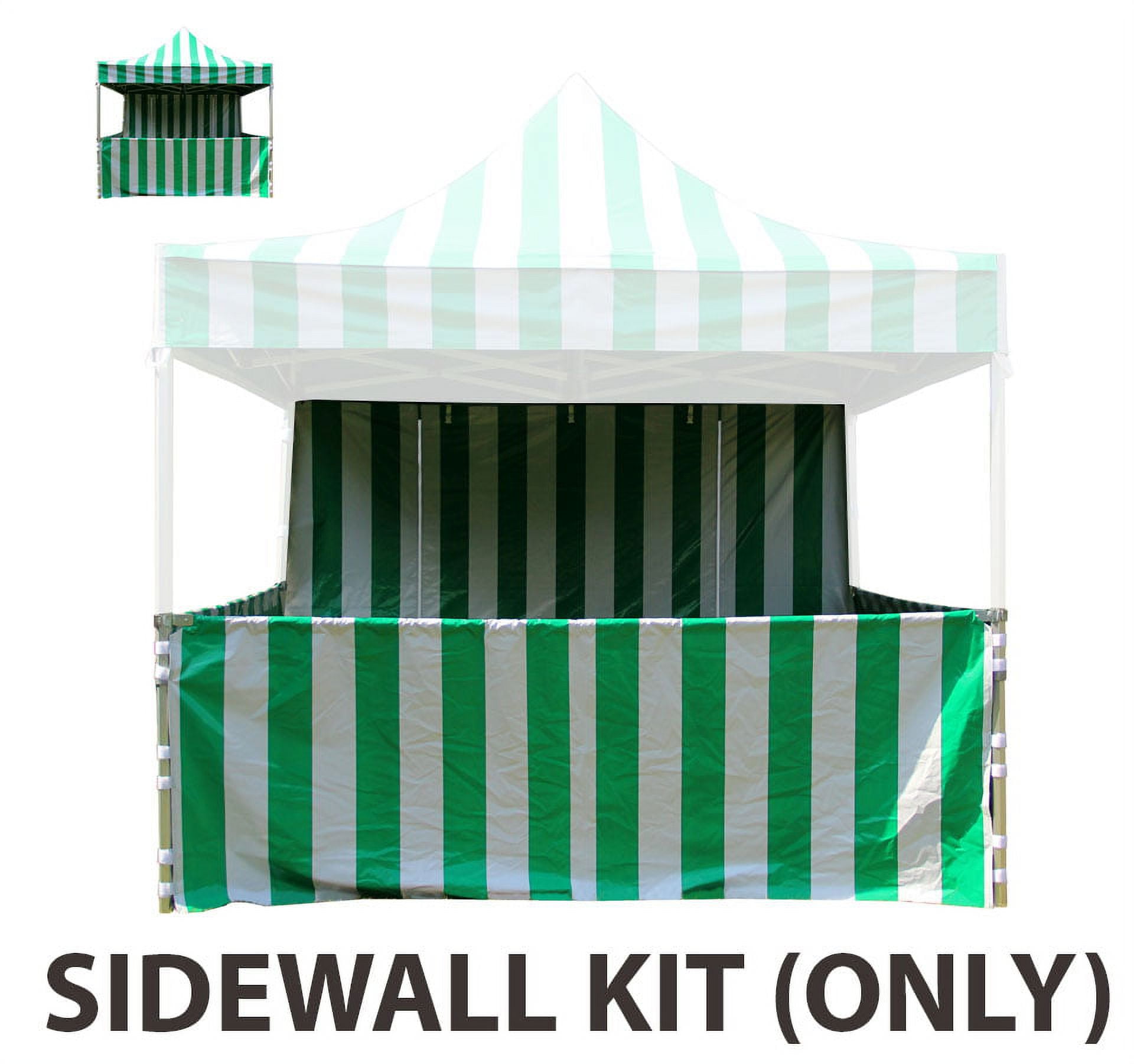 TentandTable Speedy Pop-up Carnival Tent Sidewall Kit Only, Green and ...