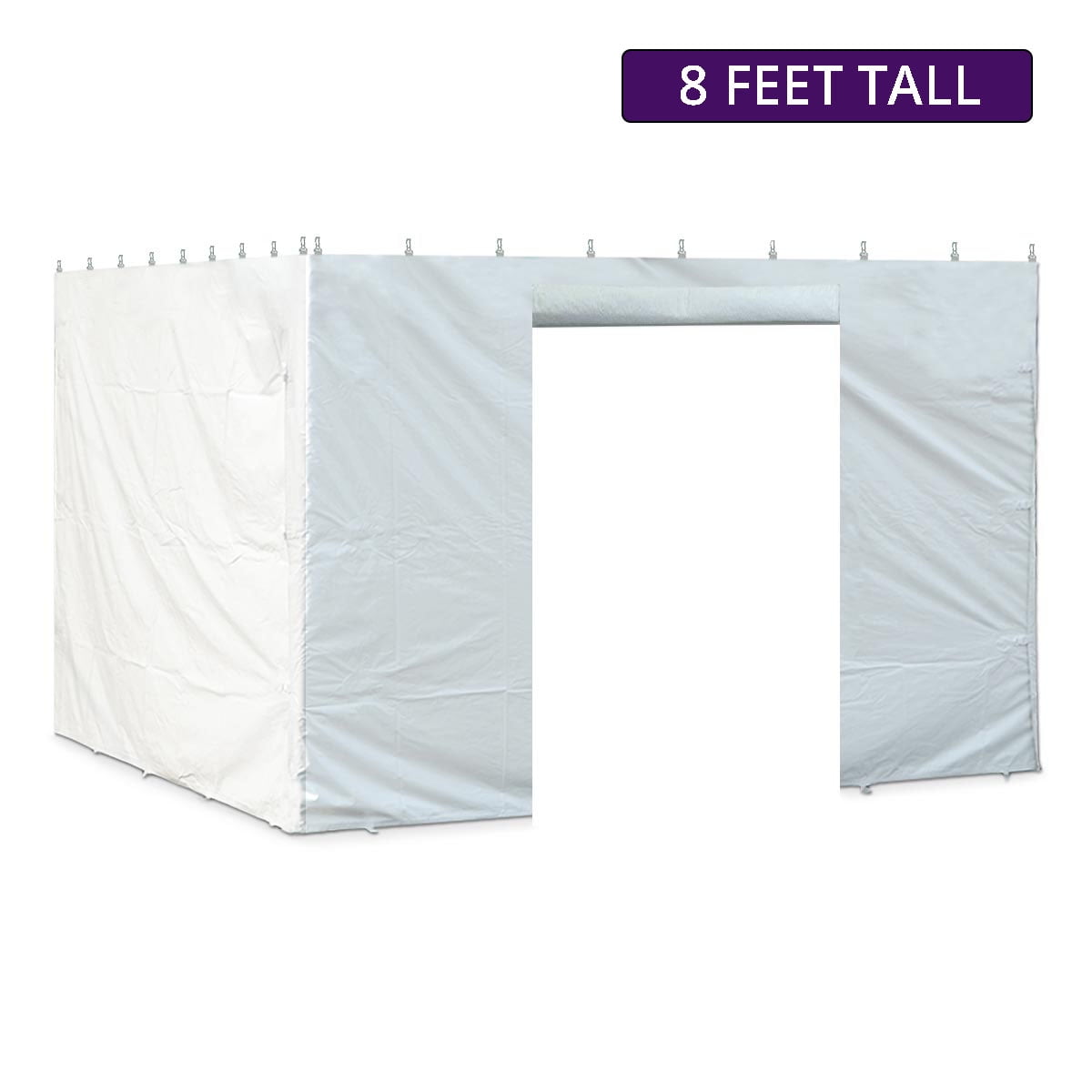 TentandTable Standard Sidewall Kit for 8 ft Tent Sides, White, 10 ft x ...