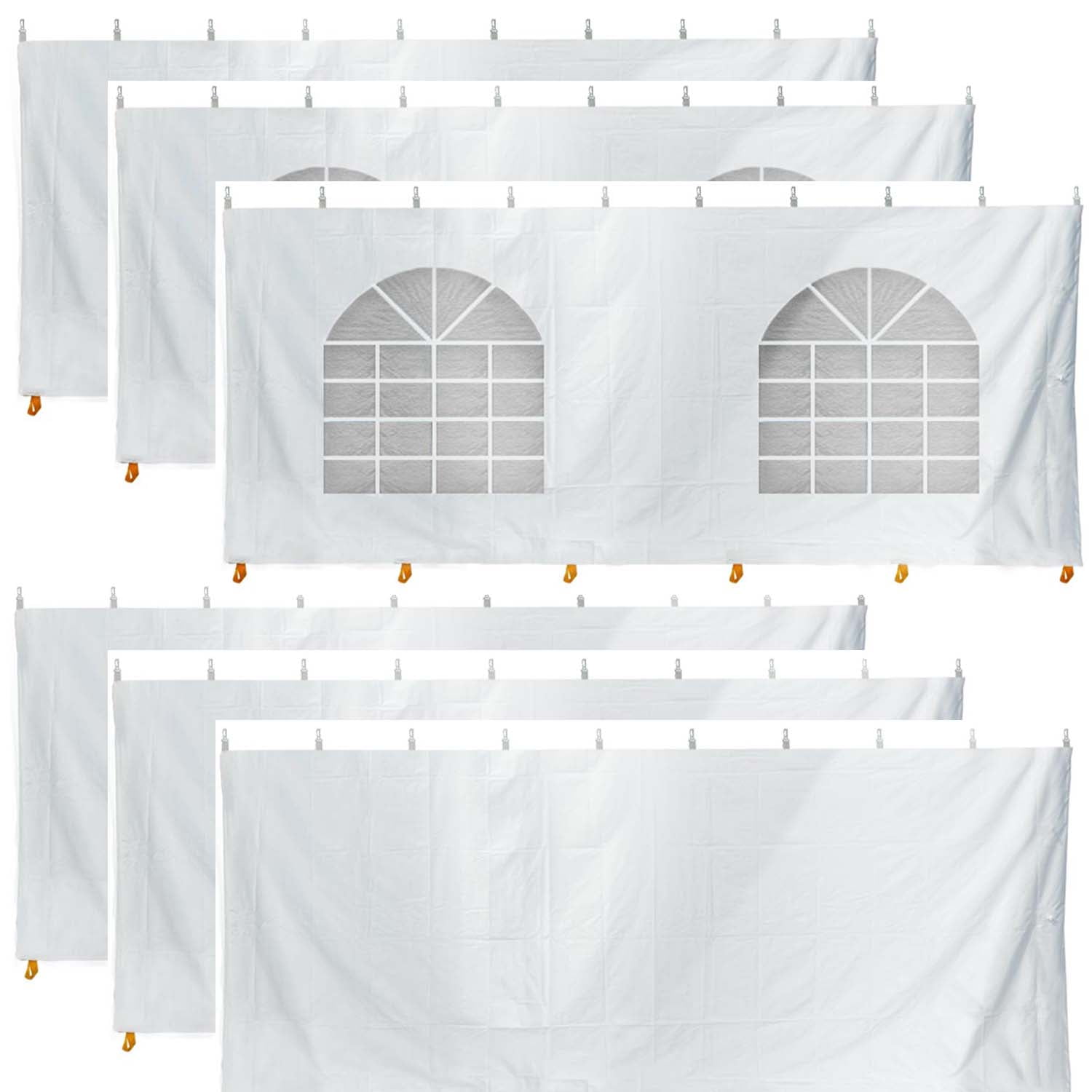 TentandTable Standard Sidewall Kit for 8 ft Tent Sides,White, 20 ft x ...