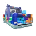 TentandTable Official Tetris™ Inflatable Slide with Rock Climbing Wall ...