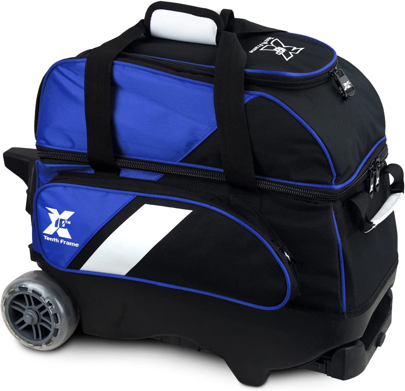 Tenth Frame Premium 2 Ball Deluxe Roller Bowling Bag - Black/Blue (JKXS ...