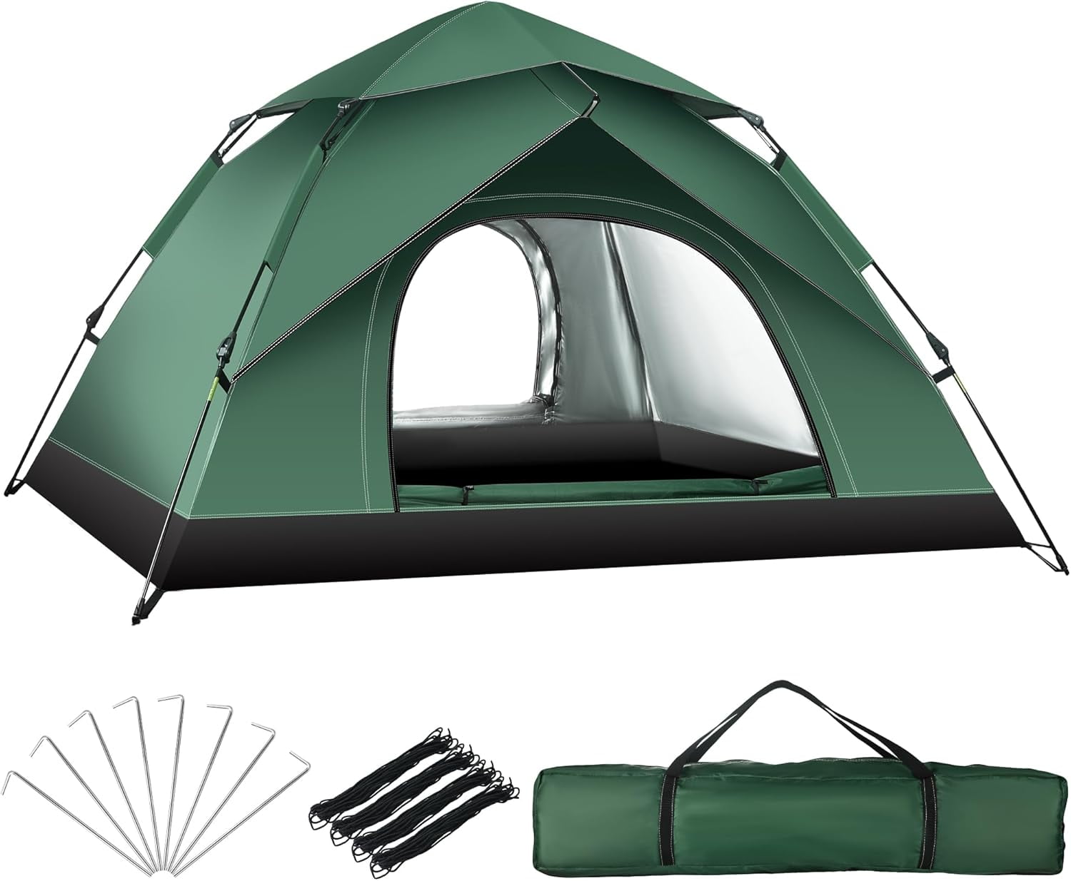 Tents for Camping, 2/3/4 Person Instant Pop Up Dome Family Camping Tent, Waterproof Windproof ...