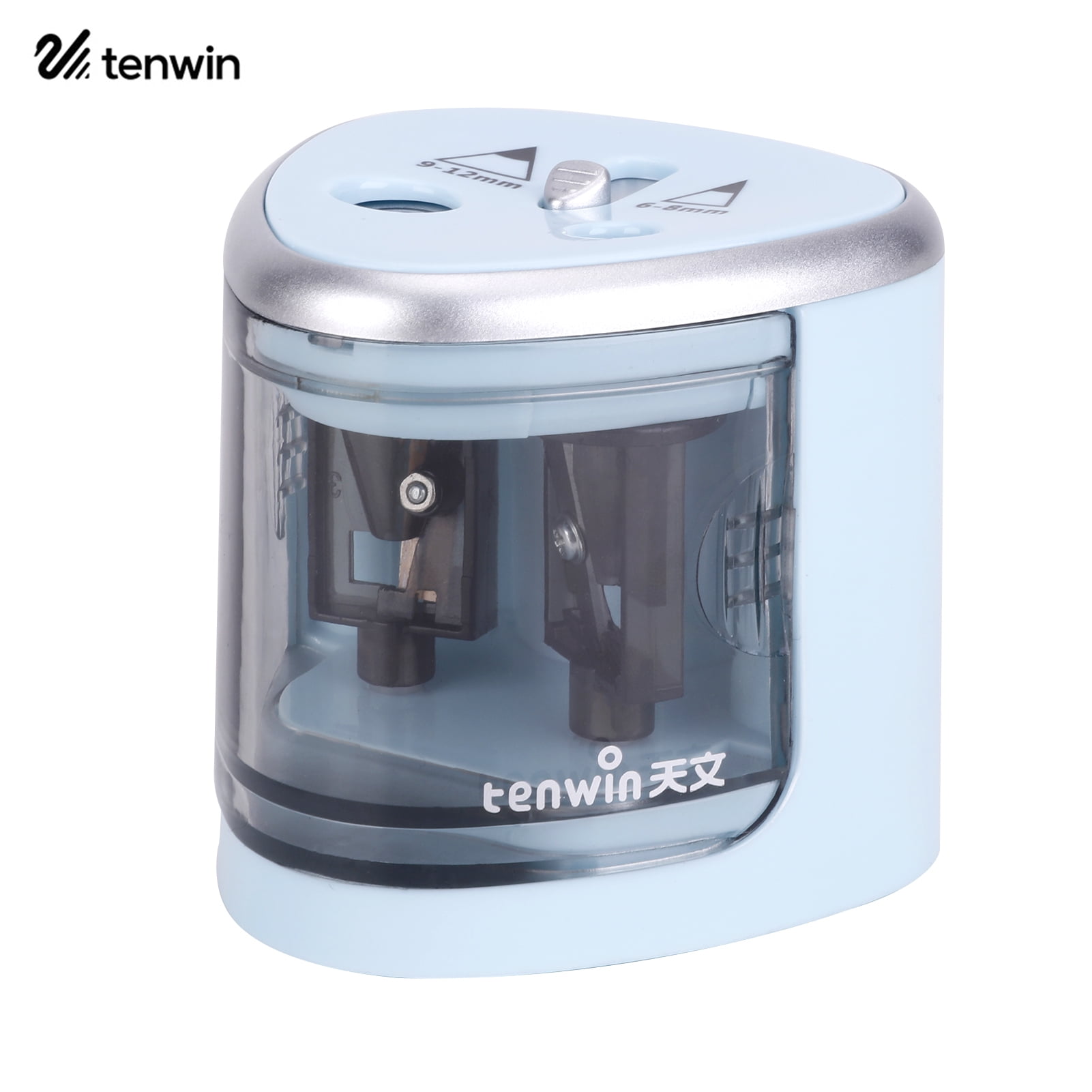 Tenwin Electric Pencil Sharpener, 2 Holes, Blue - Walmart.com