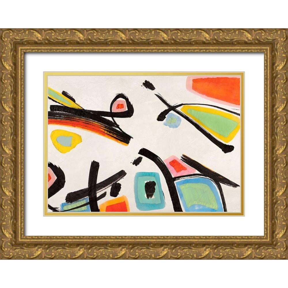 Teo, Vals Perelli 32x24 Gold Ornate Wood Framed with Double Matting ...