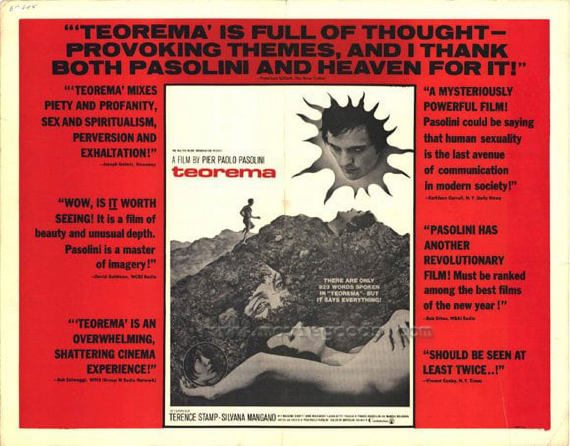 Teorema - movie POSTER (Half Sheet Style A) (22" x 28") (1968 ...