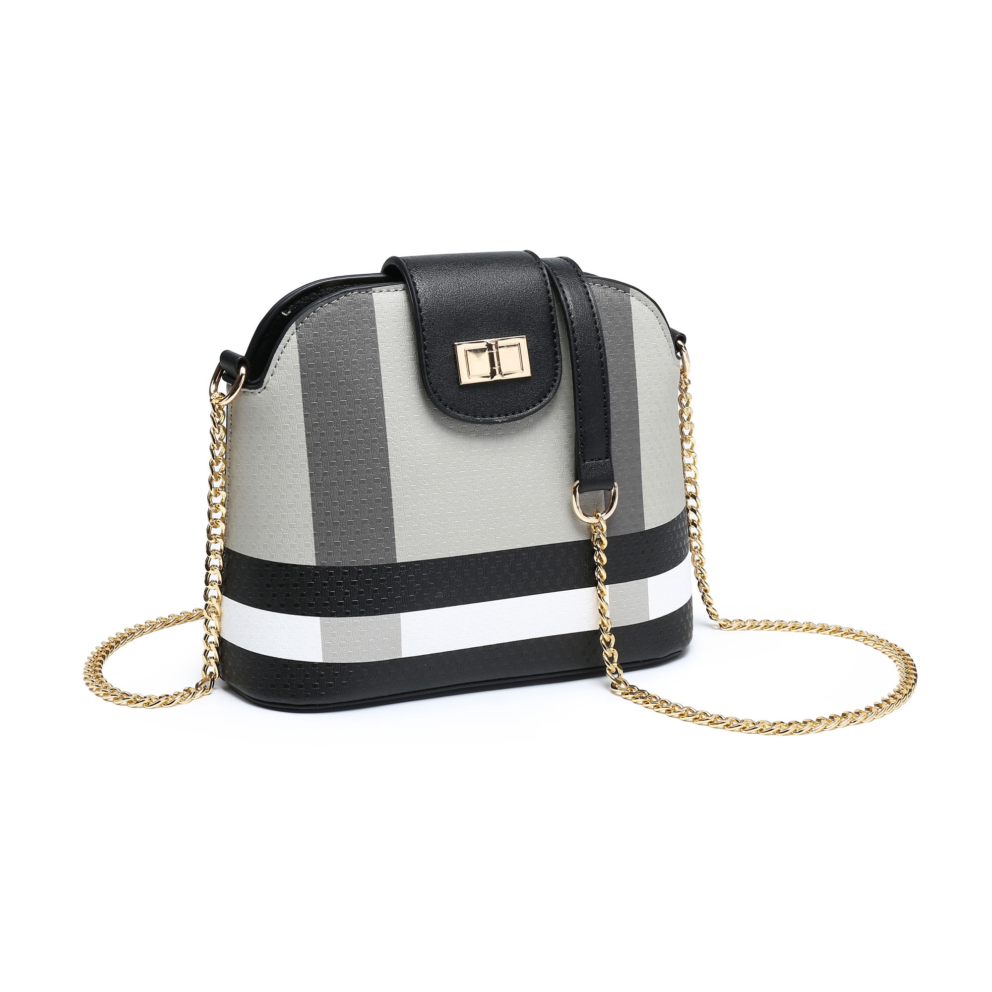 Tepilte Plaid Shoulder Purse for Women Ladies Chain Strap Bucket ...