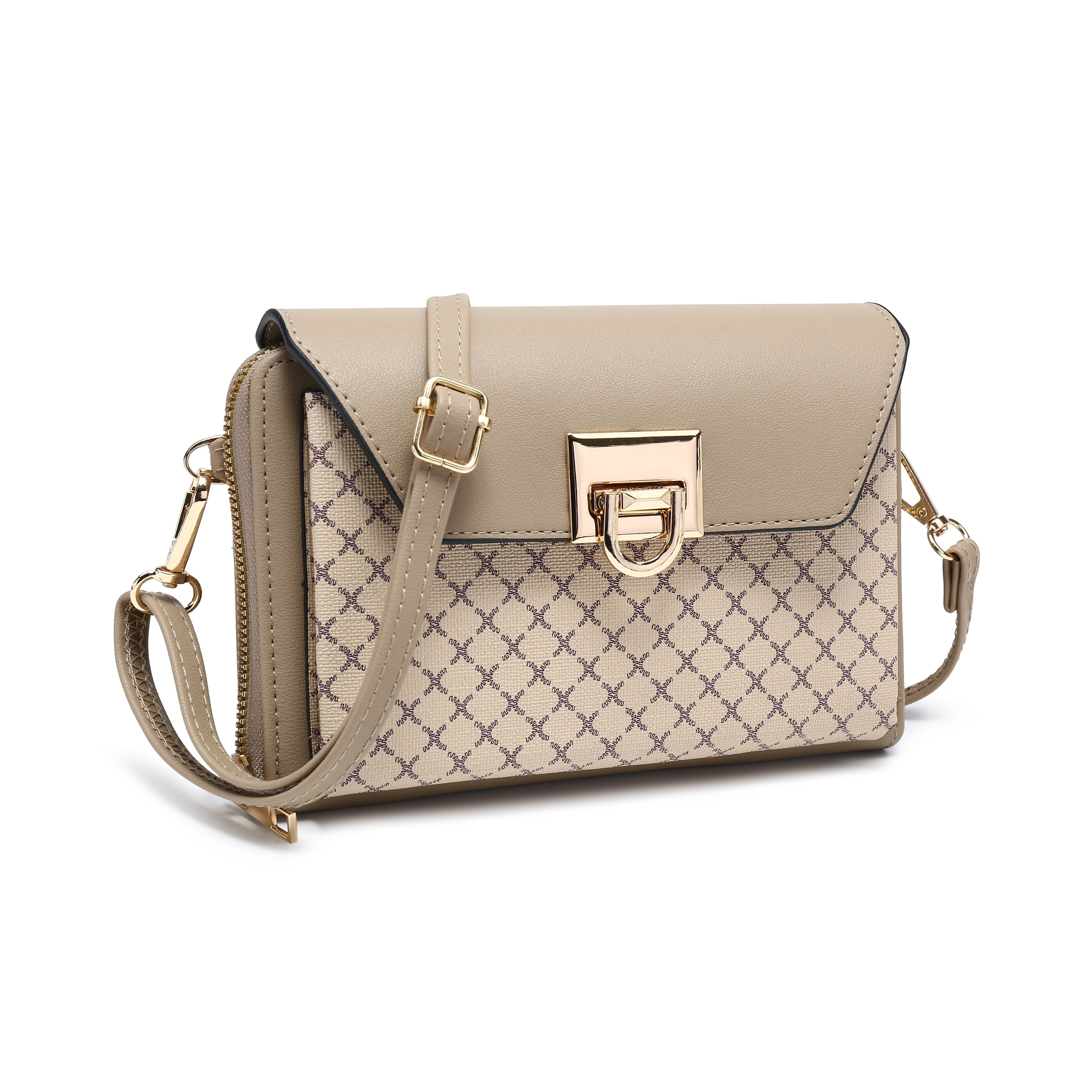 Tepilte Women's Quilted Crossbody Mini Shoulder Handbag, Beige ...