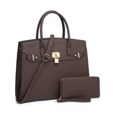 MKP Women Satchel Two tone Handbags Purses Top Handle Tote with Wallet ...