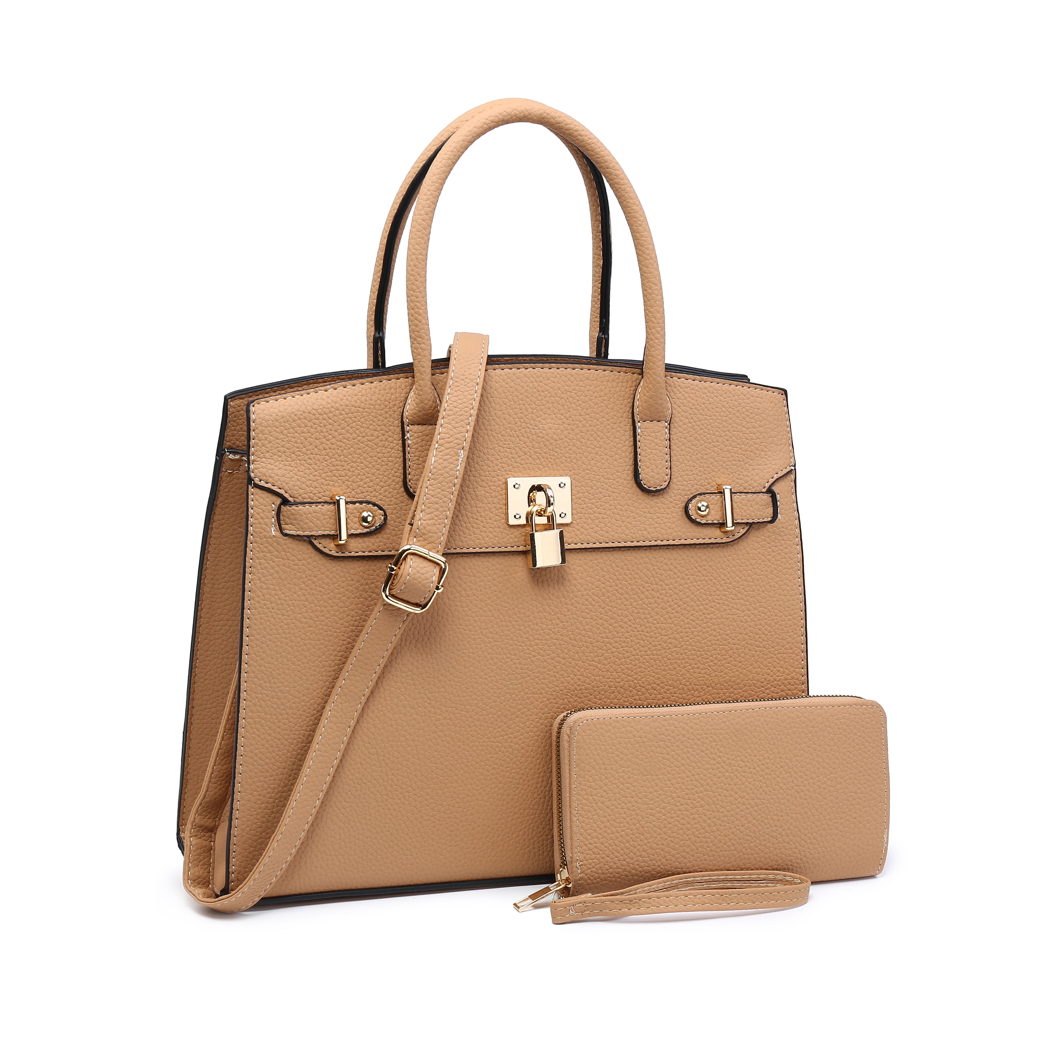 Teplite Women Satchel Two tone Handbags Purses Top Handle Tote with ...