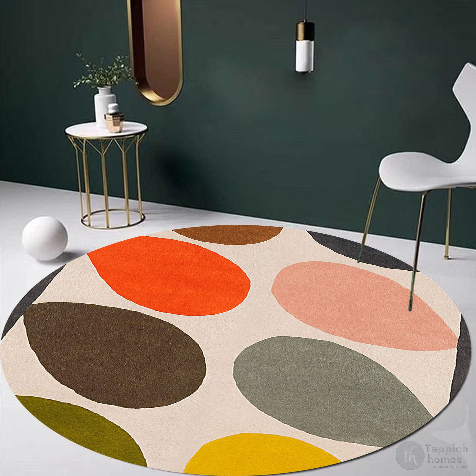 Teppich Homes Handmade 16x16 Tufted Wool Rug - Luxurious Area Carpet ...