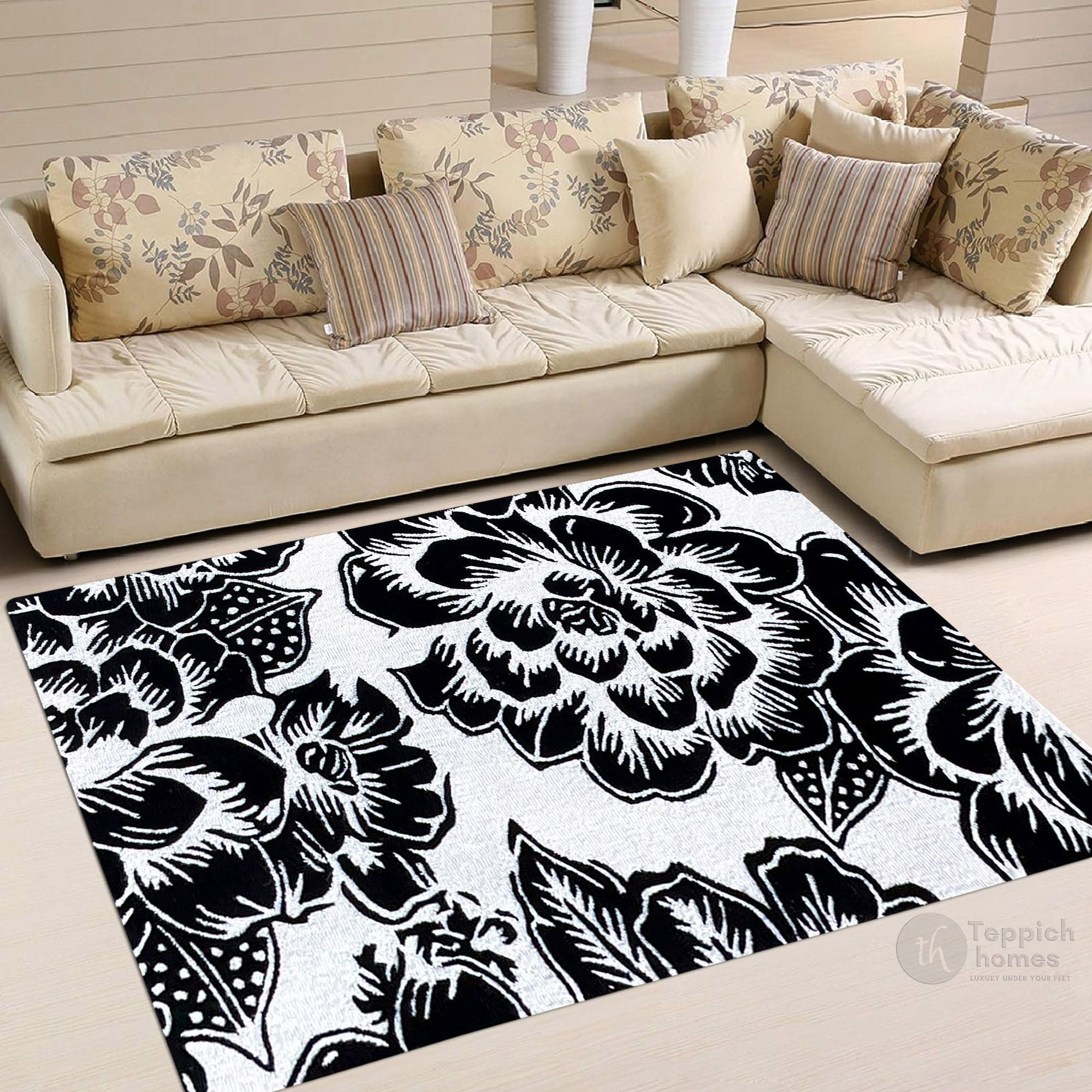 Teppich Homes Soft Handmade Geometric Pattern 10x10 Area Rug for Kids ...