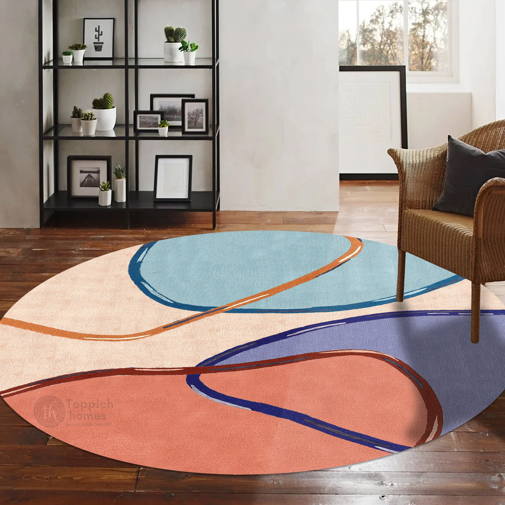 Teppich Homes Wool Tufted Rug 15x15 with Geometric Pattern for Living ...