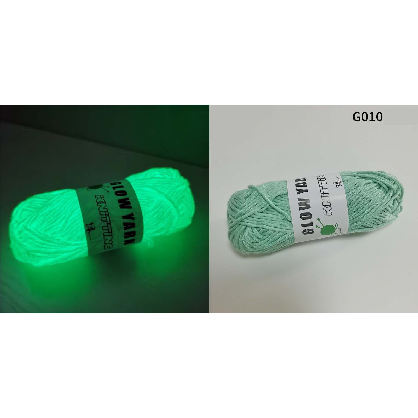 Tepsmf 2 Rolls Glow in The Dark Yarn, Luminous Wool DIY Woven Hand ...