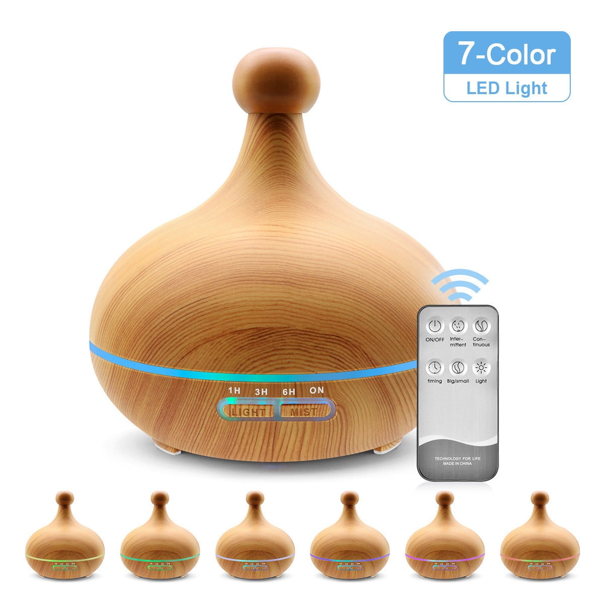 Tepsmf 400ml Wood Grain Pointed Mouth Aroma Diffuser Household Colorful ...