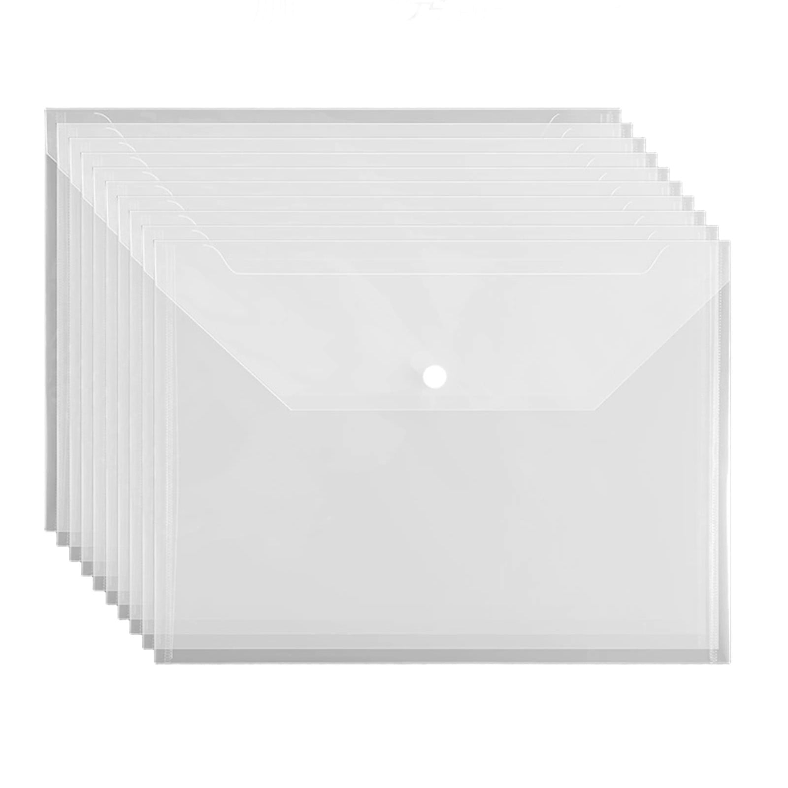Tepsmf A4 Clear File Folder Plastic Document Pouch Office Supplies Exam ...