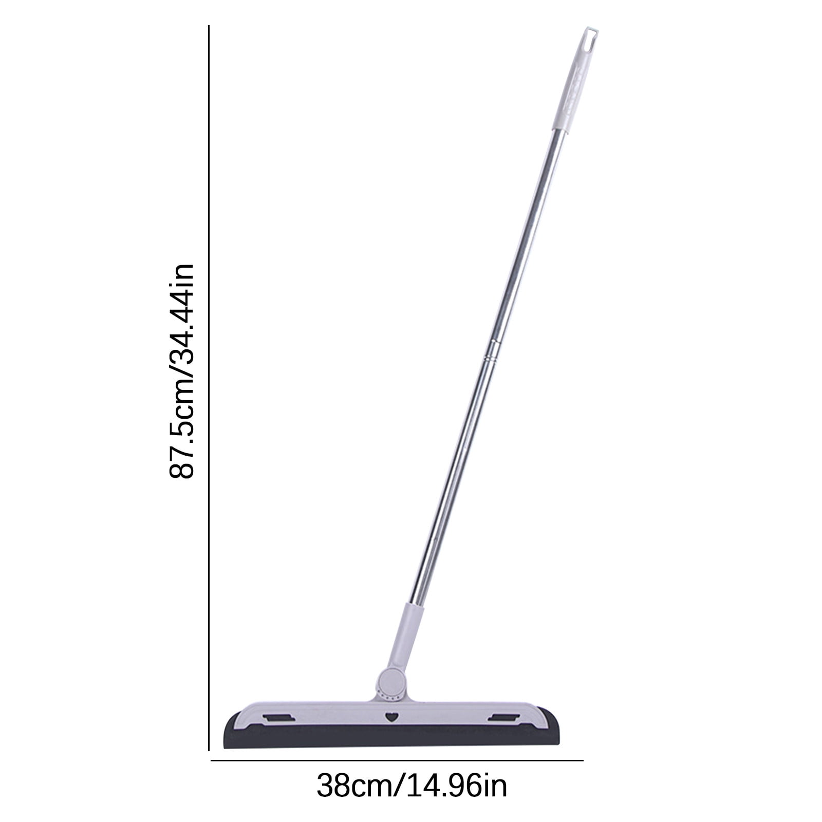 Tepsmf Floor Squeegee Broom with Long Handle: Heavy Duty Scrubber Wiper ...