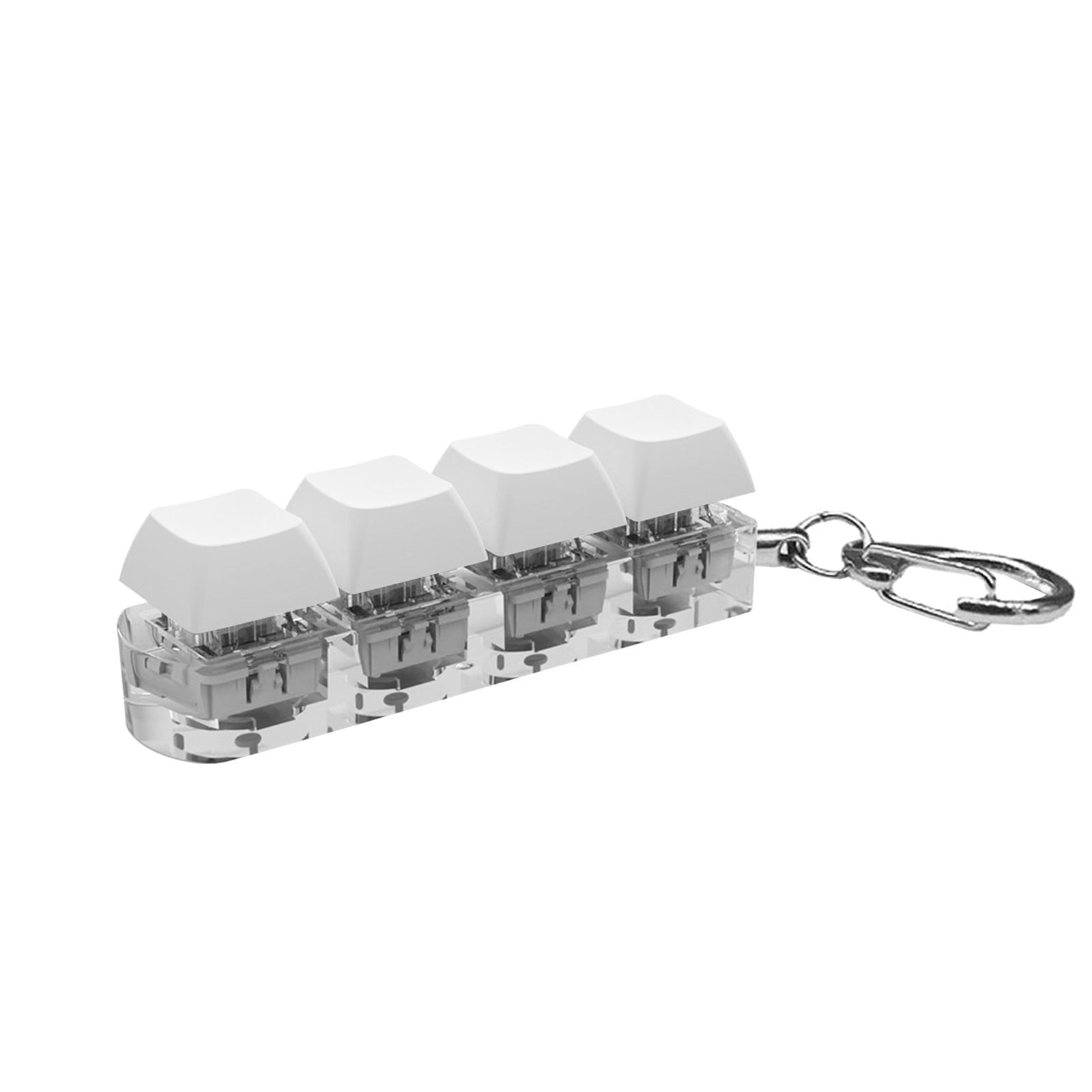 Tepsmf Keyboard Fidget Toy Keychain for Adults, 4 Button Fidget Gadget ...