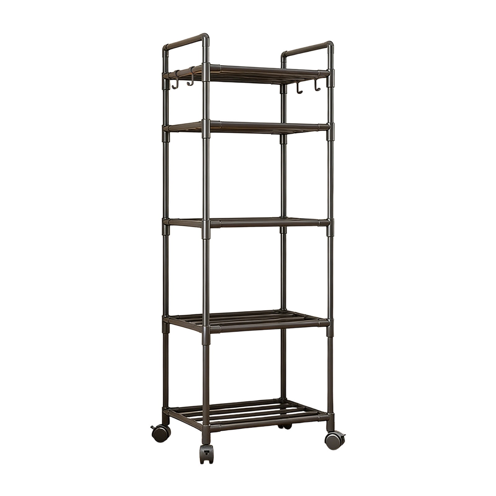 Tepsmf Kitchen Rack Trolley Floor Standing 5 Layer Household Storage ...