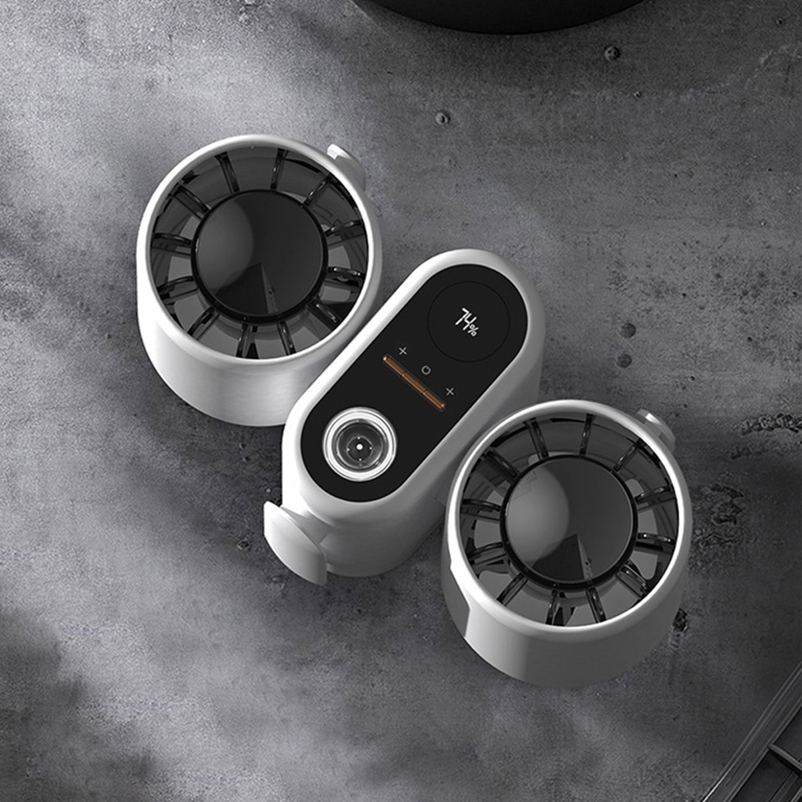 Tepsmf New Outdoor Double-head Waist Fan Emergency Lighting Function ...