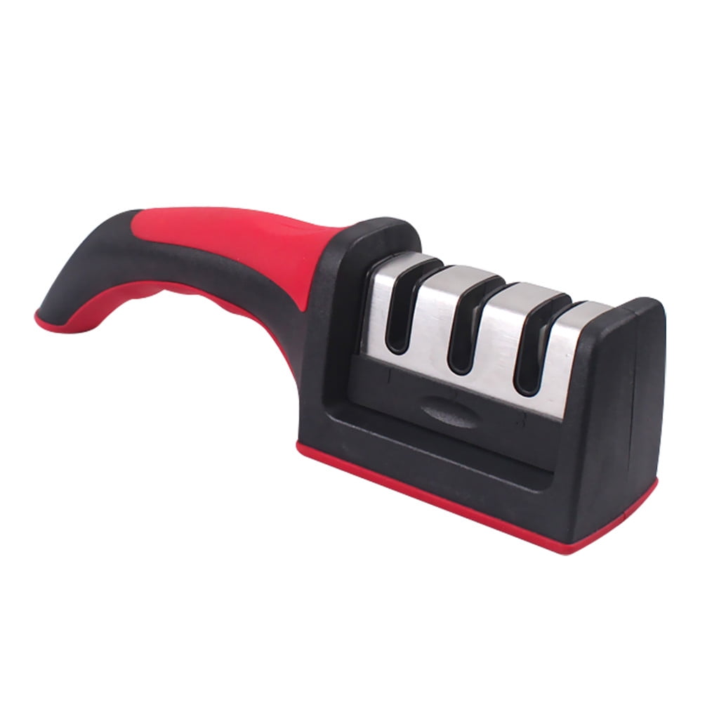 Tepsmf Sharpener Kitchen for Straight and Serrated Knives 3 Stage with ...