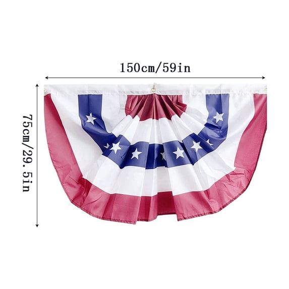 Tepsmf United States Flag Semicircle Decorative Banner Independence Day ...