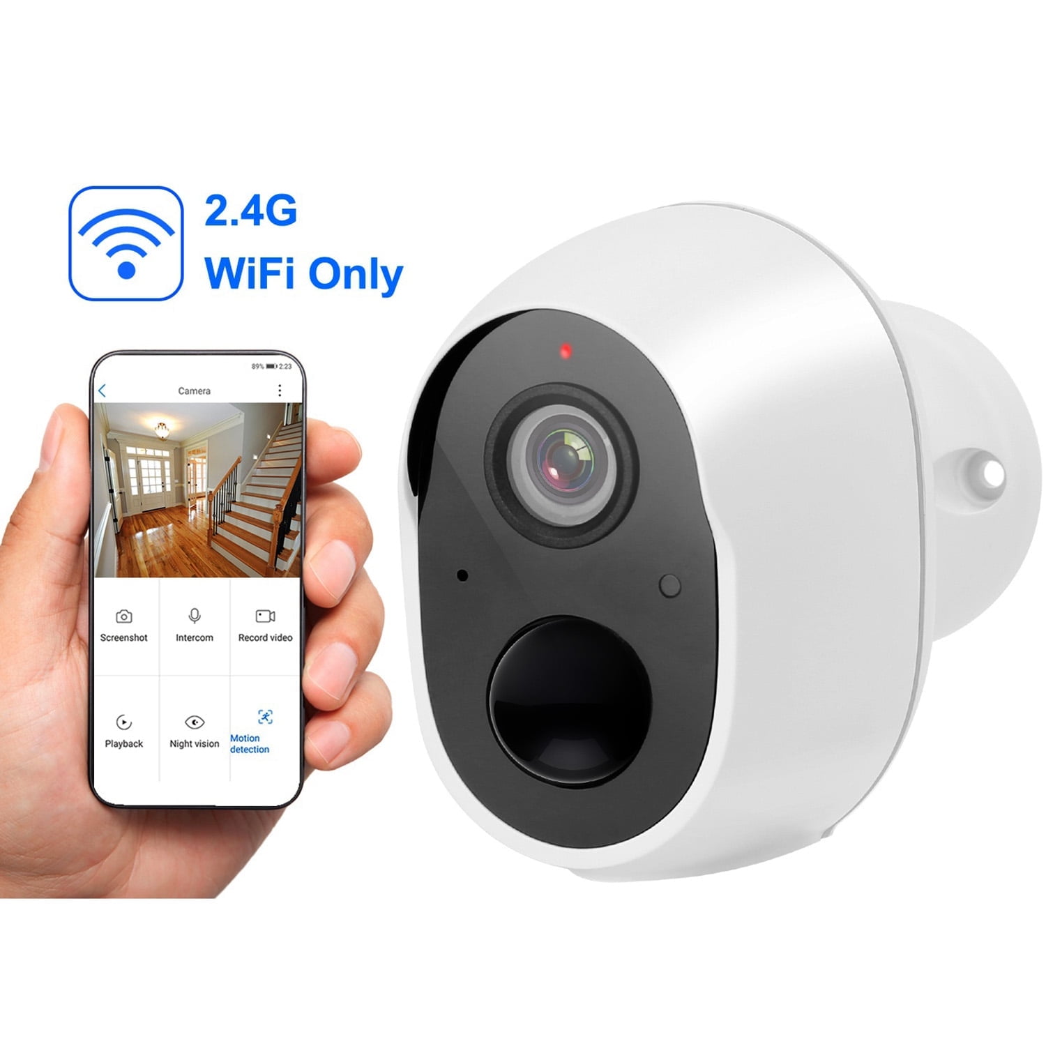 TeqHome 1080P Battery Powered WiFi Security IP Camera Wireless Home ...