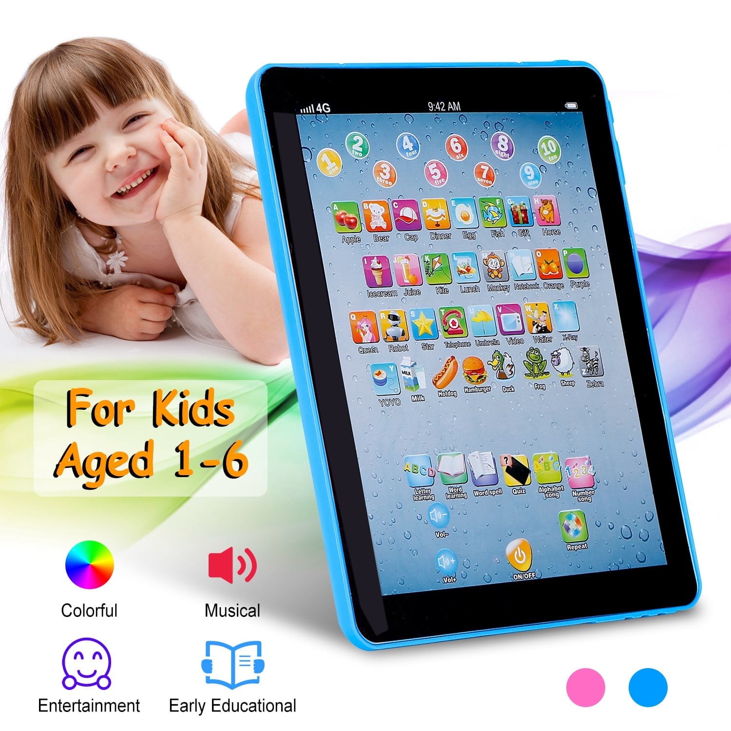 iMounTEK Children's Electronic Learning Tablet, Mini Play Pads Toy for ...