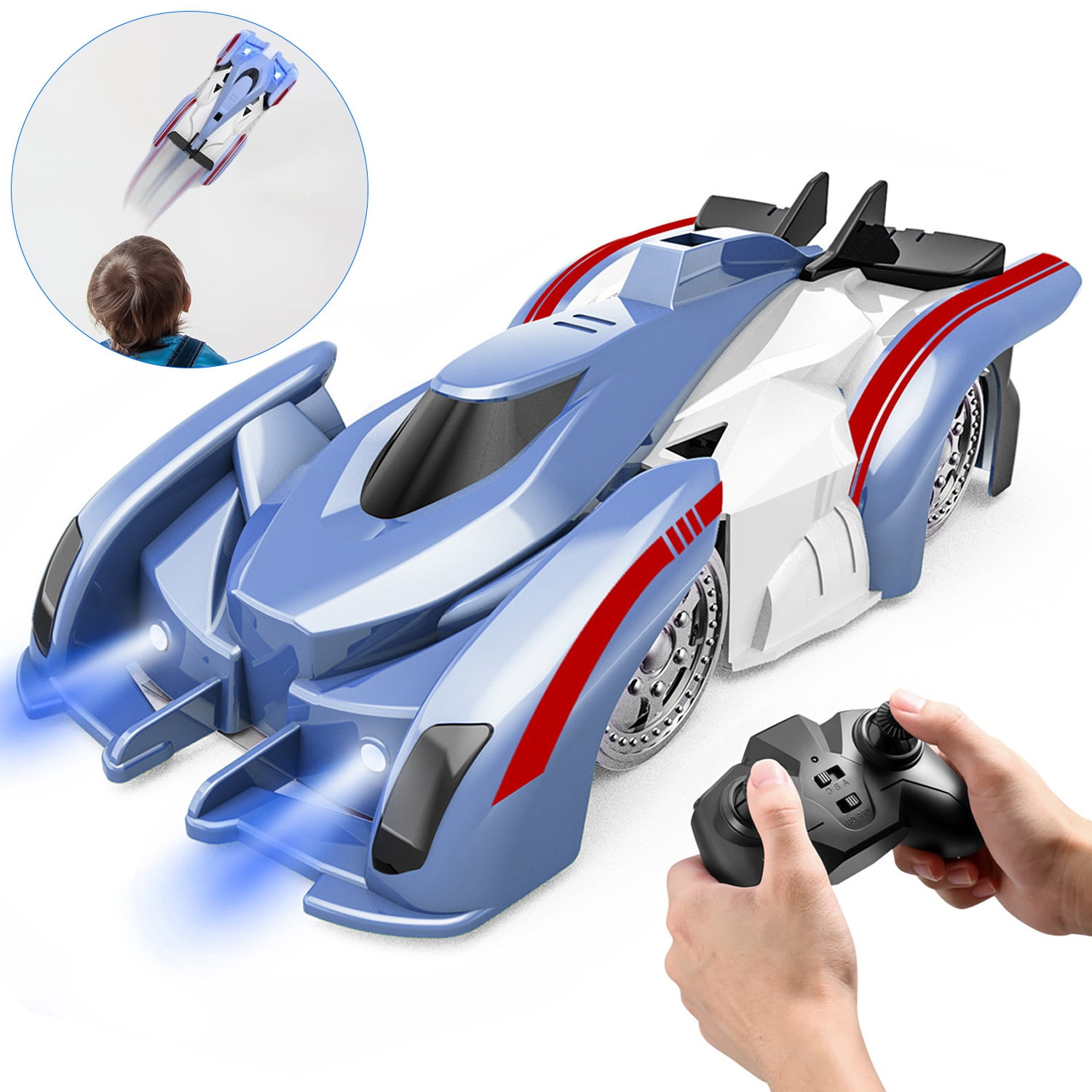 iMounTek Kids Remote Control Play Wall Climbing Car Toy, 360° Rotating ...