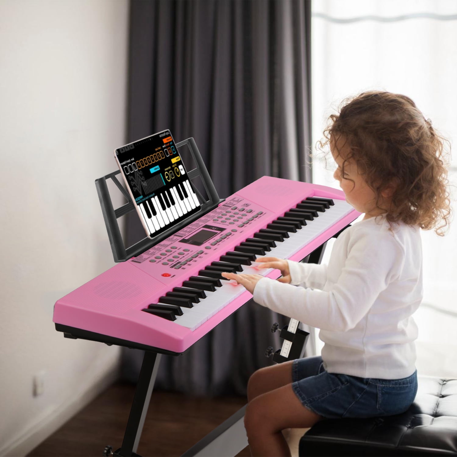Teqhome 61 Keys Digital Music Electronic Keyboard for Kids Adults ...