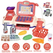 Toy Cash Register for Kids, Blue Calculator Cashier Preschool Toy for 3 ...