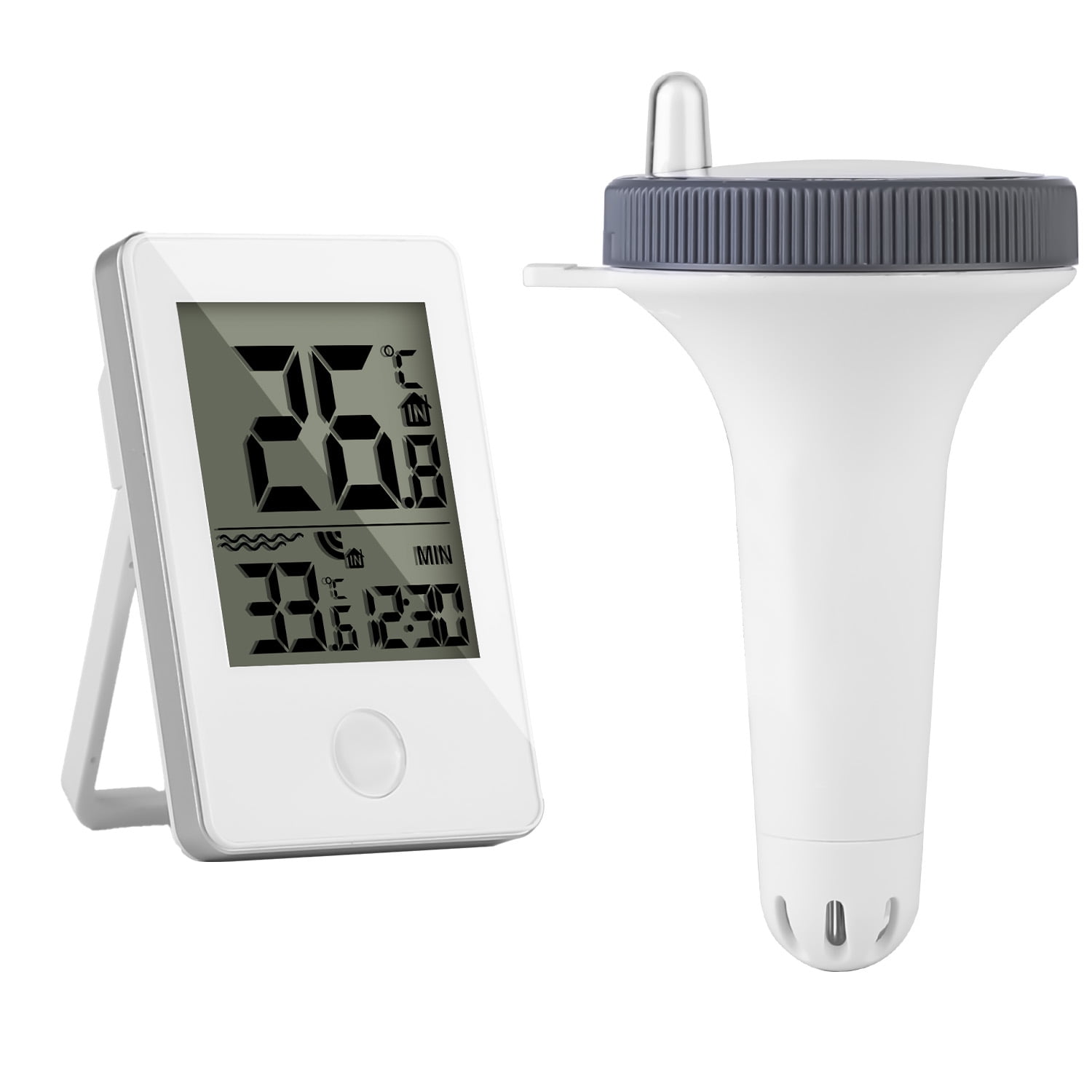Teqhome Wireless Floating Pool Thermometer Easy Read Digital IP68 ...