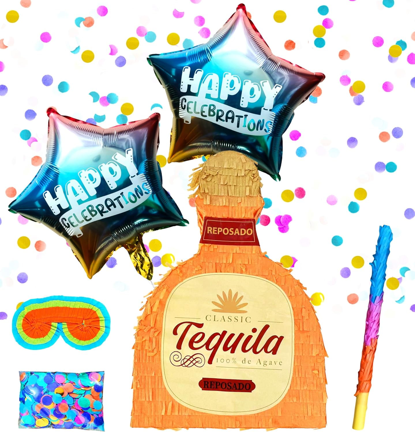 Tequila Bottle Pinatas Festive Mexican Party Decorations for Taco ...