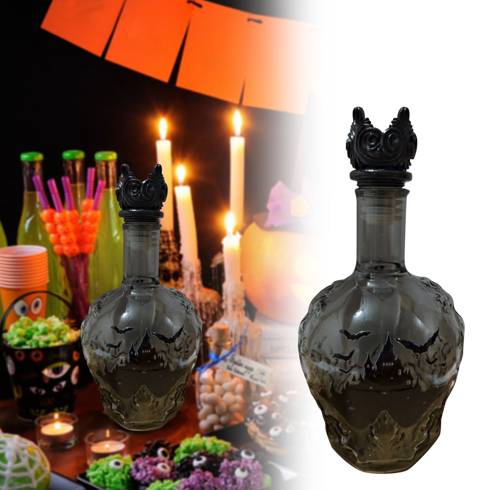 Tequila Decanter Set - Handmade Glass Skull Liquor Decanter - Tequila ...