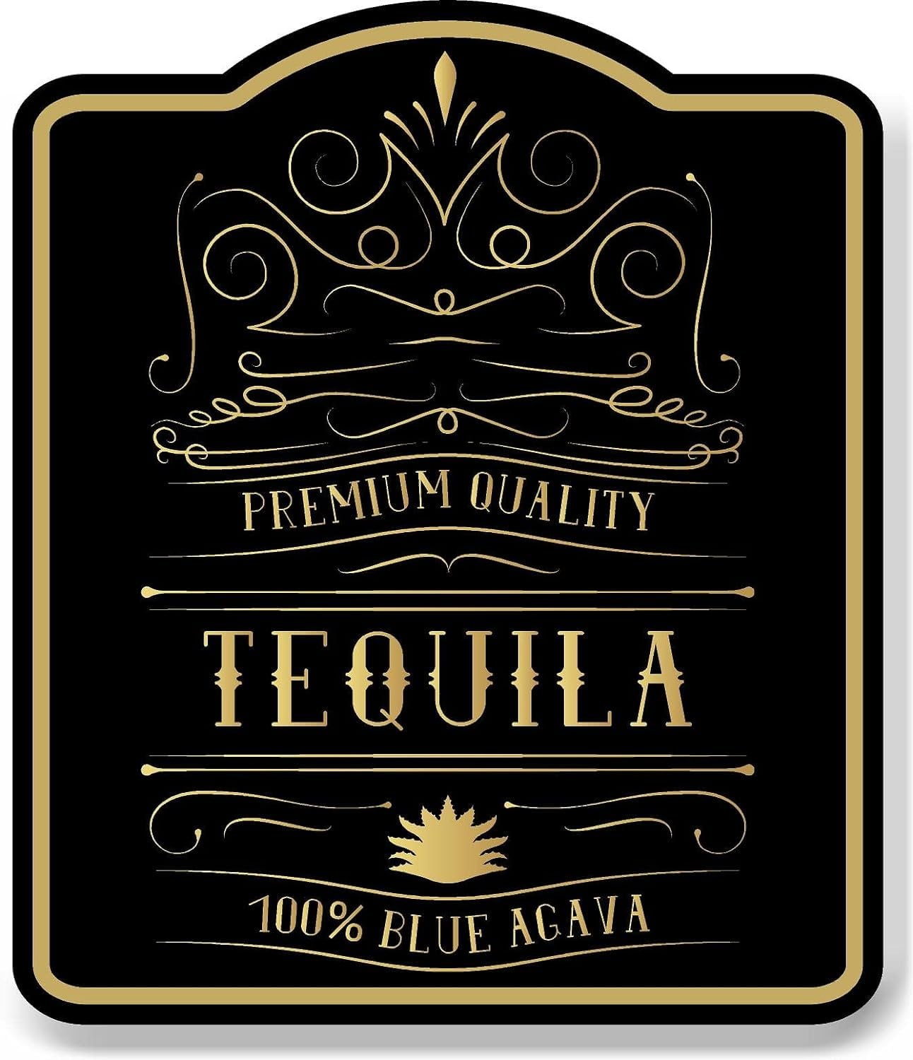Tequila Drink Bar Sign Gold BLACK Aluminum Composite Sign, 20"x24 ...