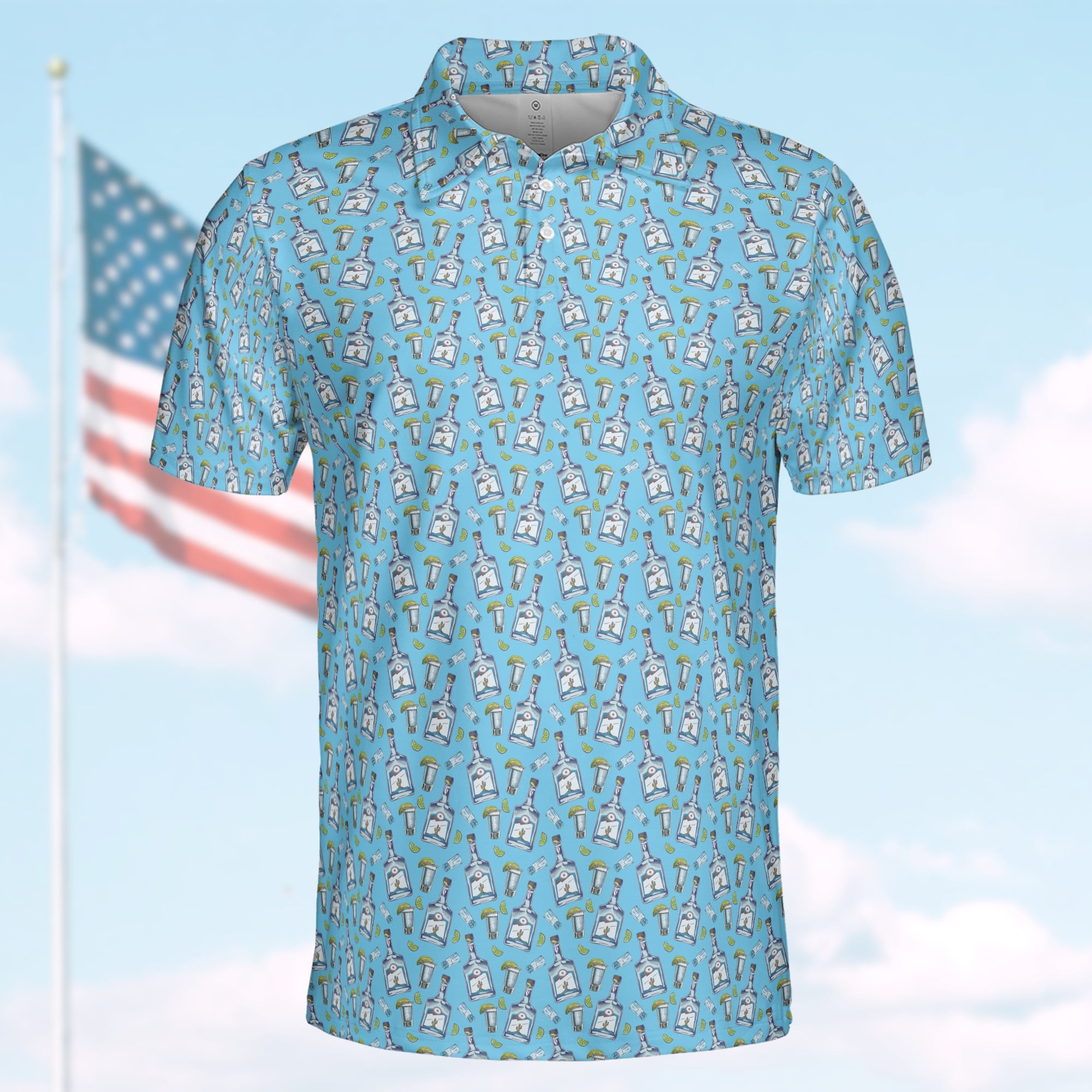 Tequila Polo Shirt for Men Short Sleeve Funny Golf Polo Shirt Golfing ...