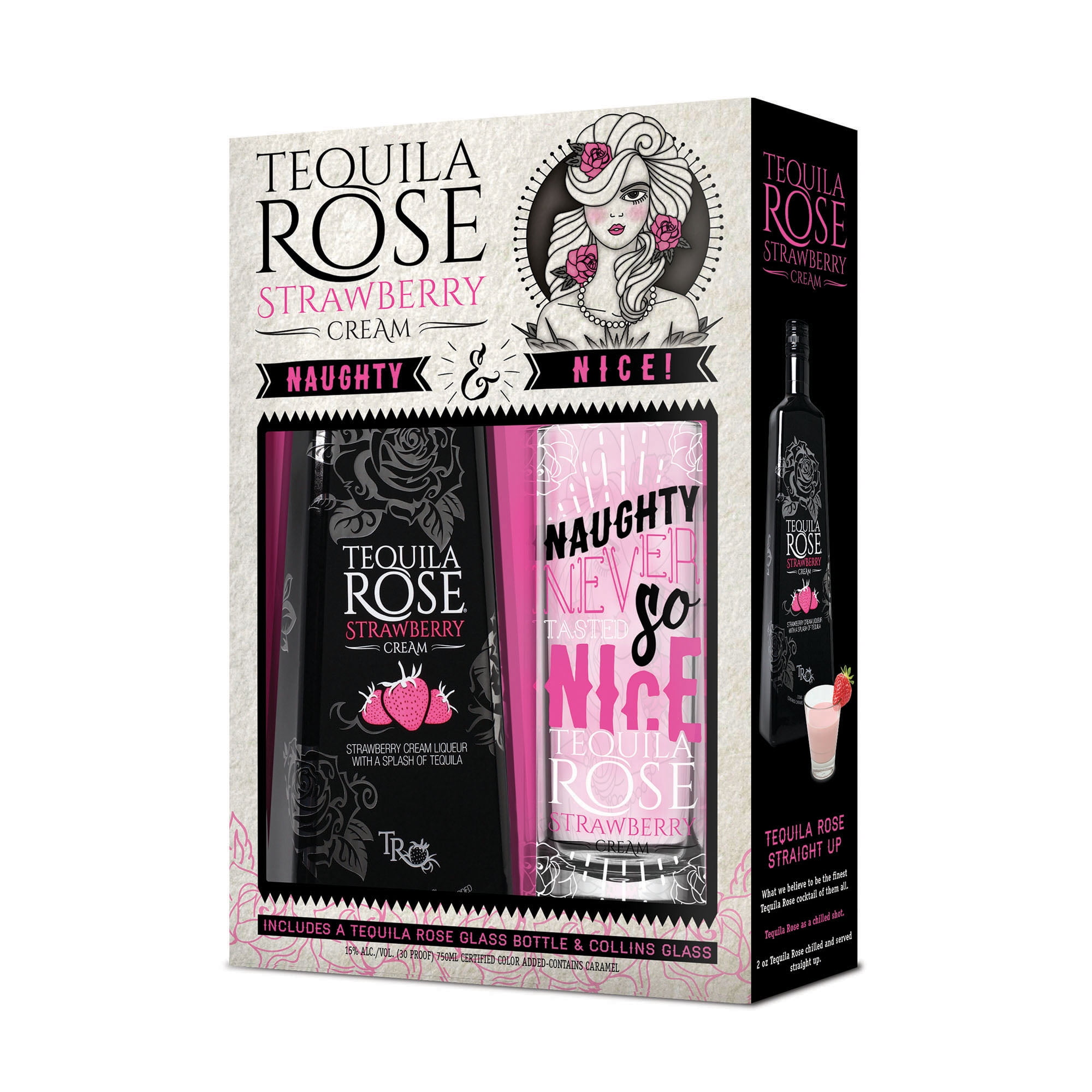 Tequila Rose Strawberry Cream Liqueur Gift Set, 750mL - Walmart.com