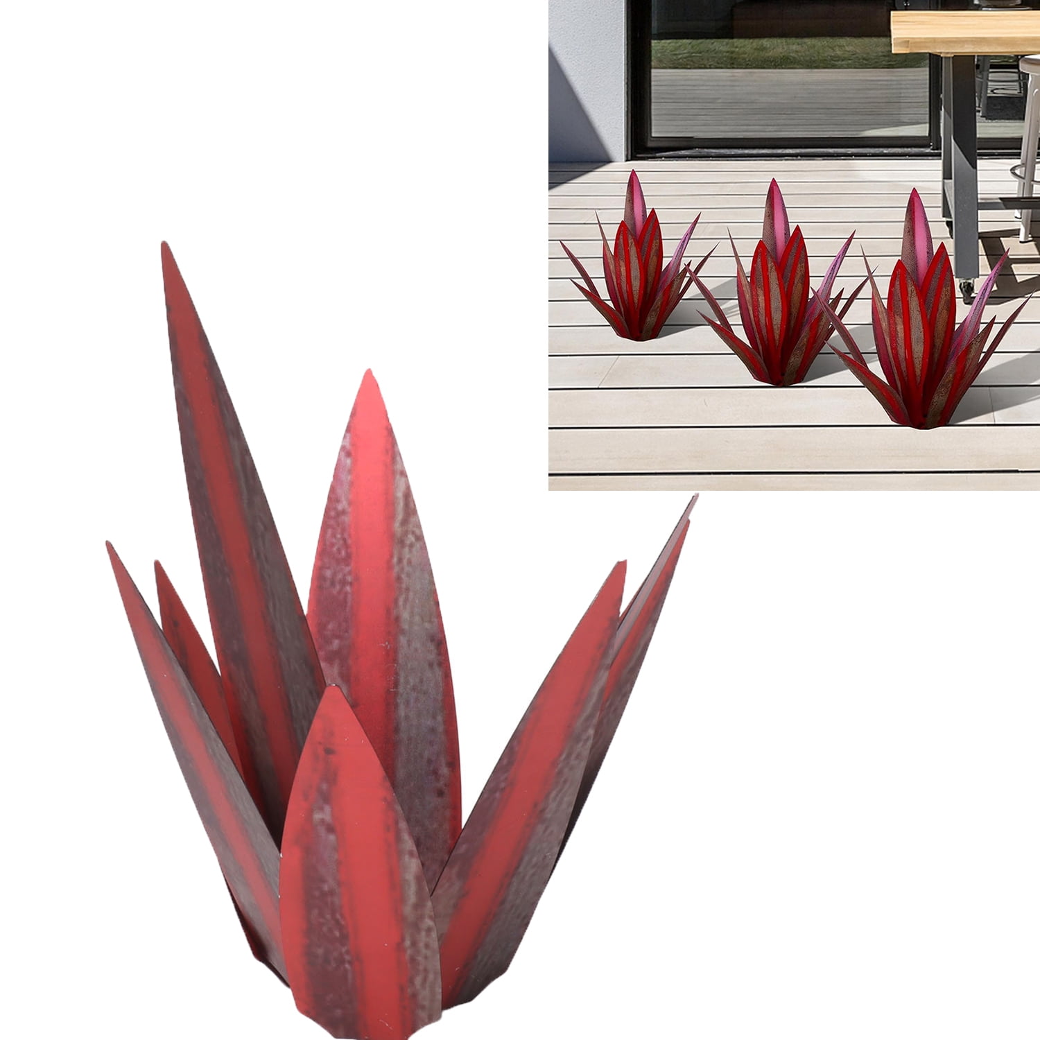 Tequila Rustic Sculpture, Metal Agave Plant Home Decor Rustic Hand ...