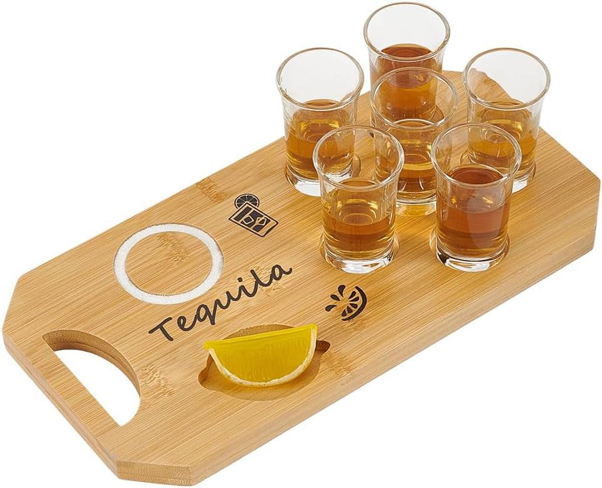 Tequila Shot Board Handmade Tequila Shot Tray Without Glasses Burlywood ...