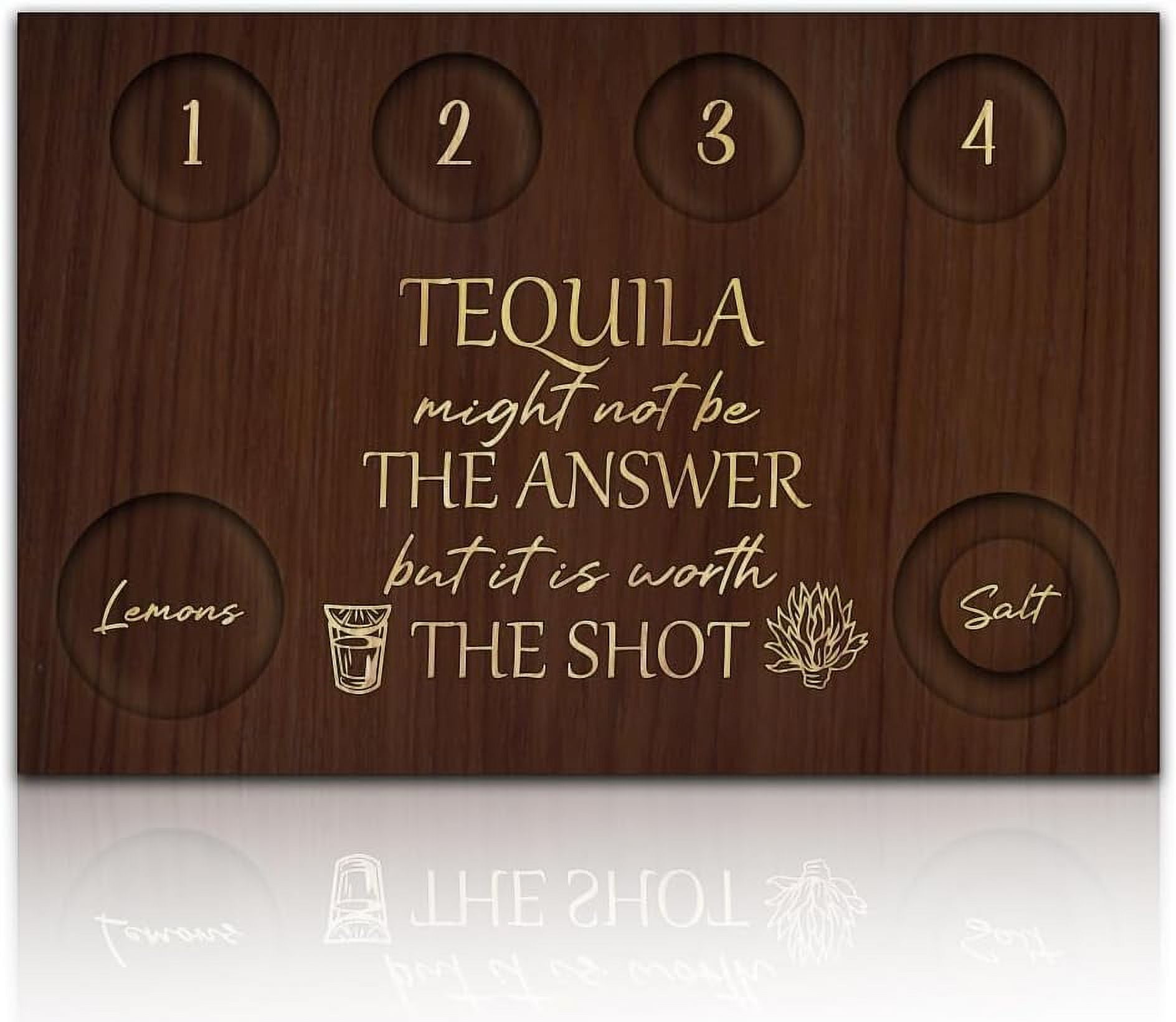 Tequila Shot Glass Wooden Shot Glass Tray Rectangular Glass Holder with ...