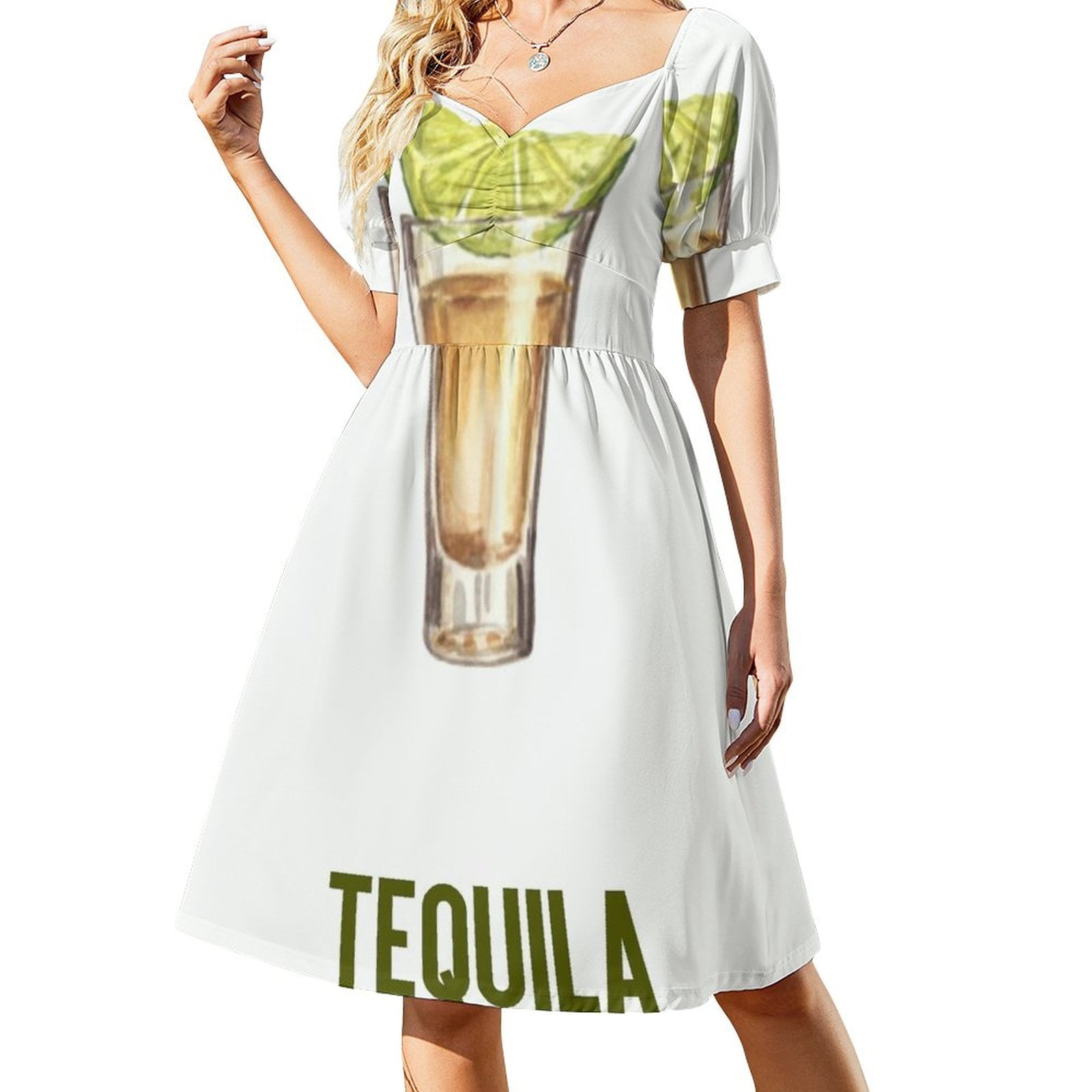 Tequila Shot Poster Dress elegant chic women dresses promotion dress ...