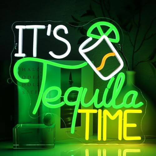 It Is Tequila Time Neon Sign for Wall Decor, Tequila Led Signs, USB ...