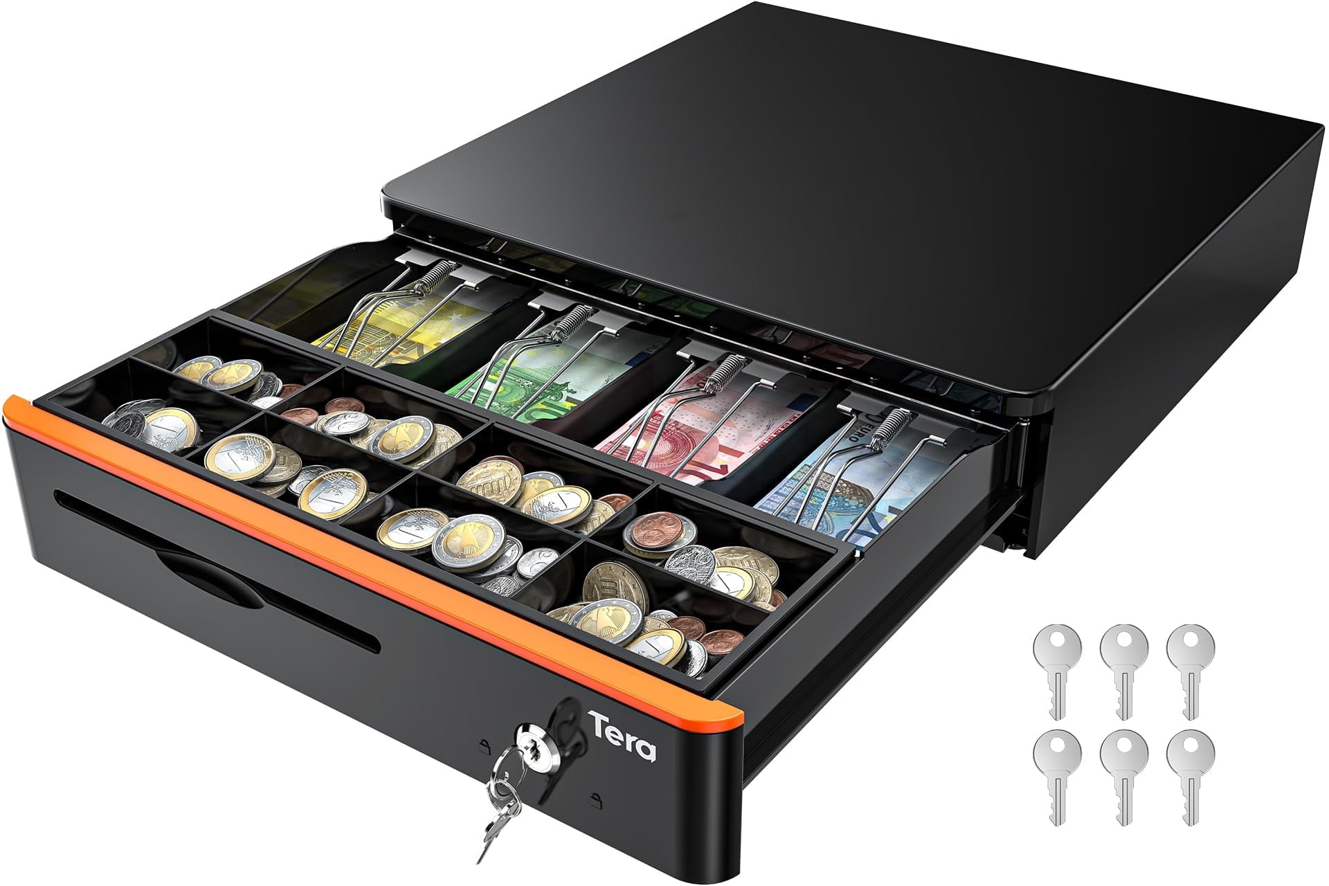 Tera 16 Inch Auto Open Cash Drawer, Heavy Duty Cash Holder with ...